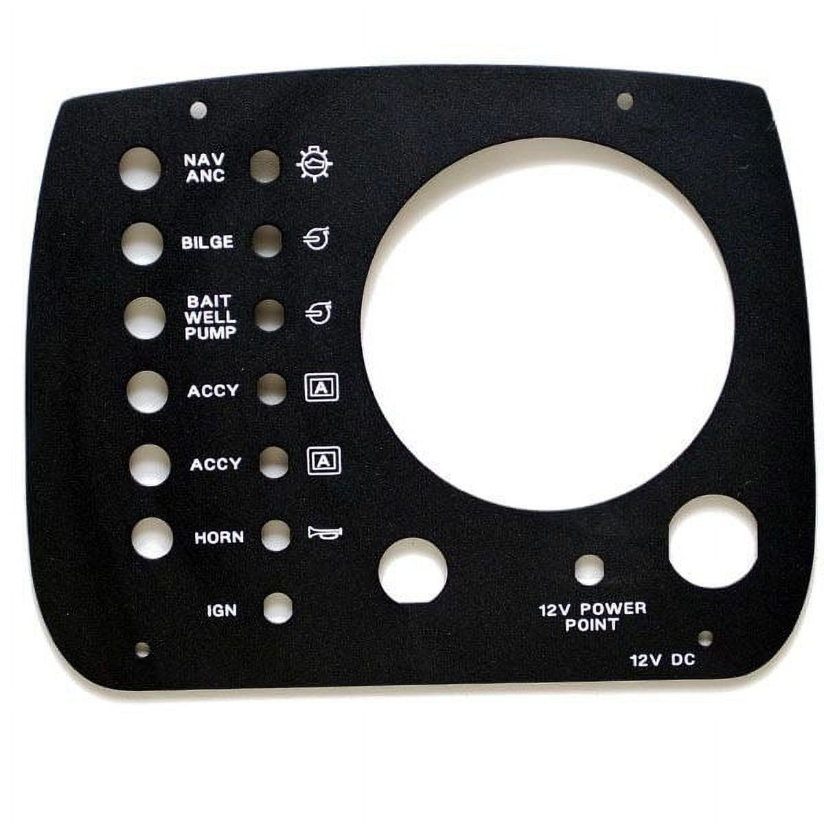 Boat Gauge Breaker Panel | Blank 9 1/4 x 7 1/8 Inch Black Aluminum ...