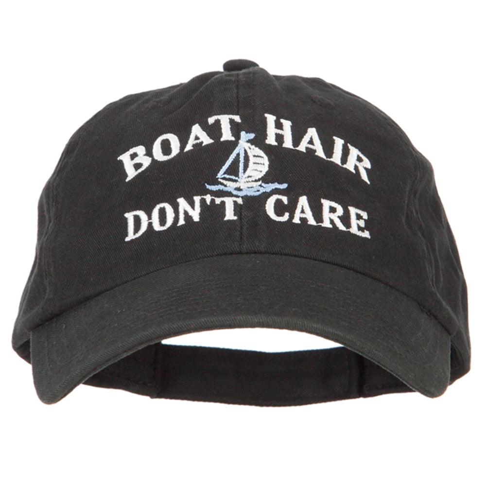 Boat Hair Don't Care Embroidered Low Profile Cotton Cap - Black OSFM ...