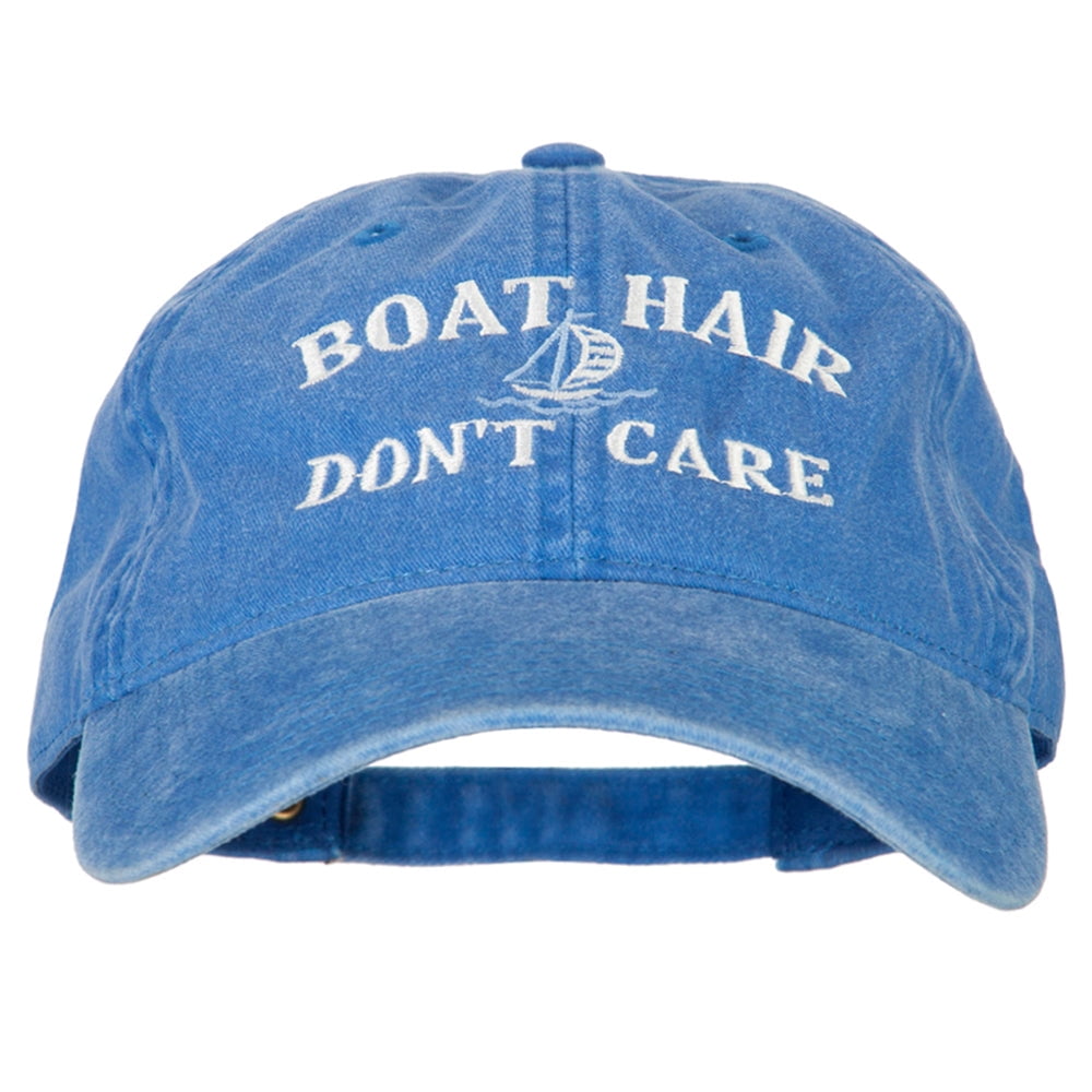 Boat Hair Don't Care Embroidered Washed Cotton Twill Cap - Royal OSFM ...