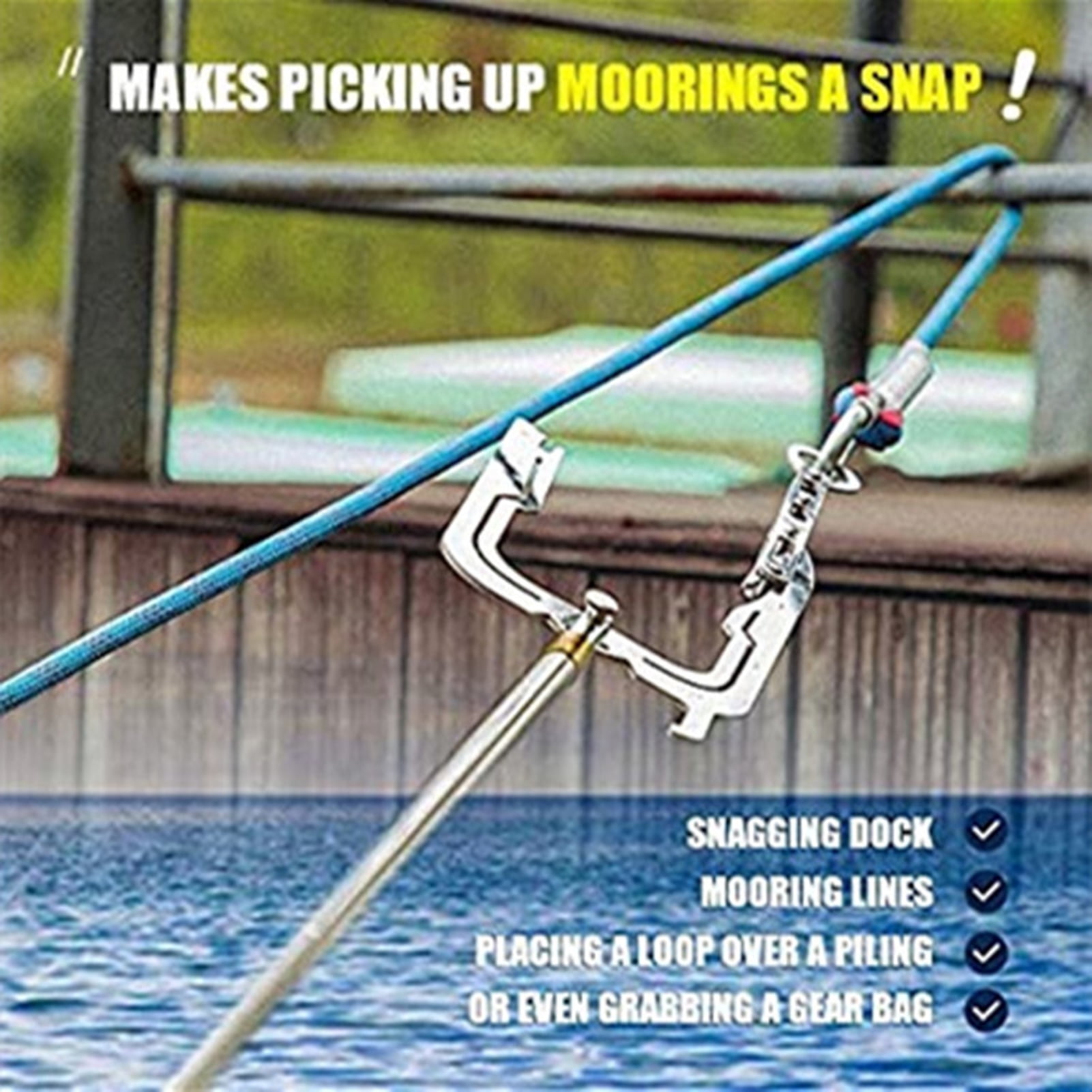 Boat Hook Multifunctional Easy to Use Metal Dock Locking Ring for ...