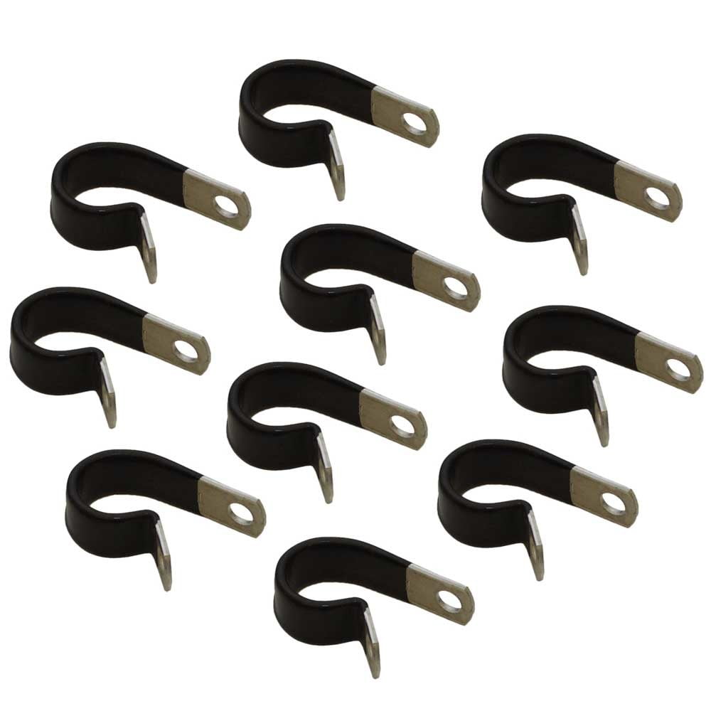 Boat Hose Clamp Loops | 3/4 Inch Aluminum Rubber (Set of 10) - Walmart.com