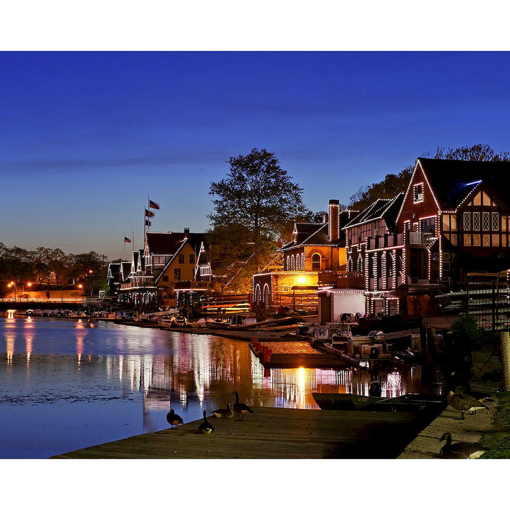 Boat House Row at night- Philadelphia, Pennsylvania 16"x20" Print ...