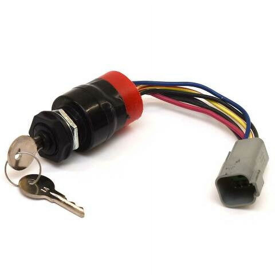 Boat Ignition Switch | w/ Keys 3-Position Push-To-Choke 6-Wire ...