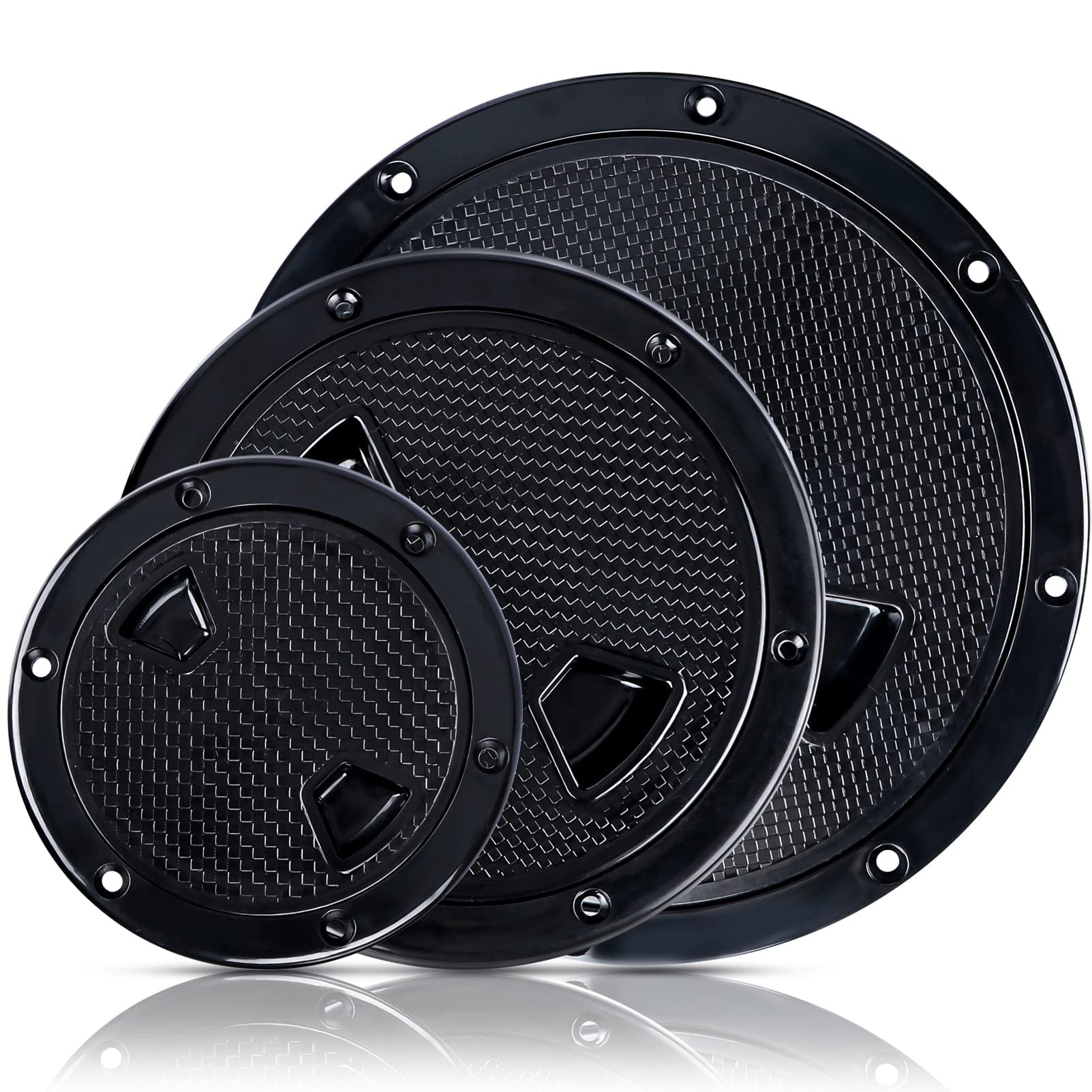 Boat Inspection Hatch 4 Inch Round, ABS Non Slip Marine Deck Plate with ...