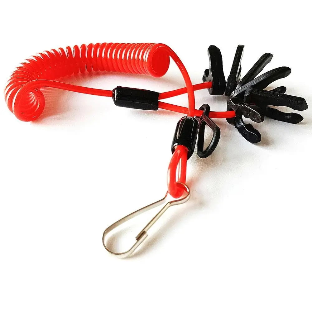 Boat/Jet Ski Engine Motor Kill Switch Off 7-Key Cable Spring Rope Clip ...