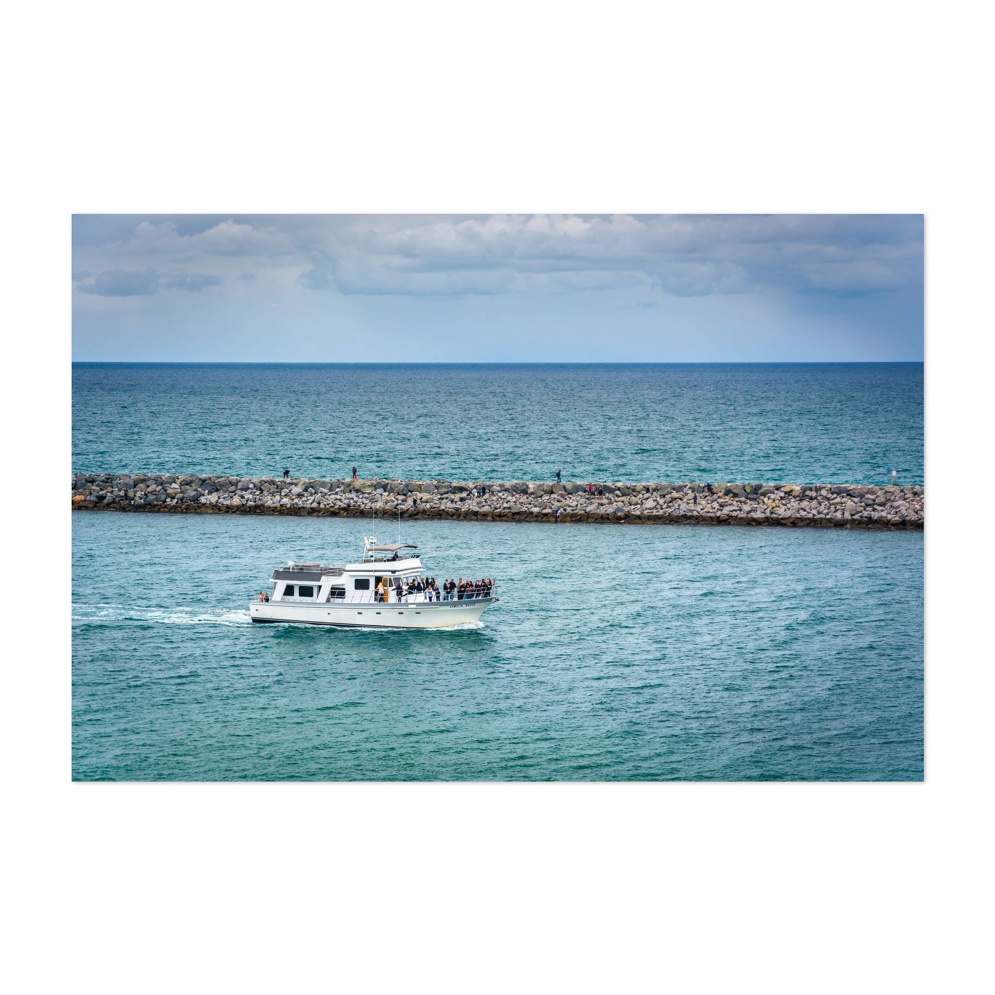 Boat & Jetty - Corona del Mar California Photography Unframed Wall Art ...