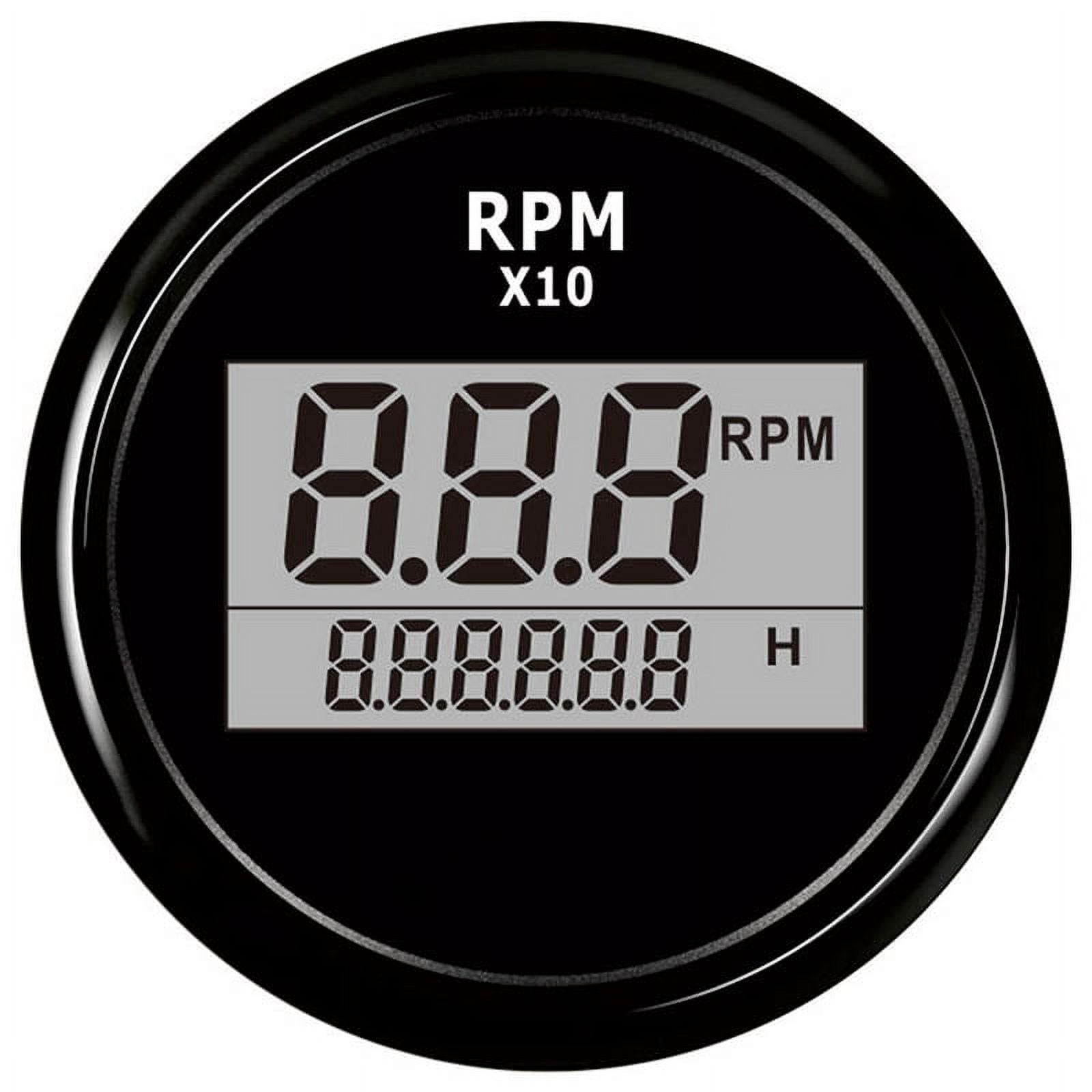Boat LED Digital Tachometer Engine Hour Meter Marine Outboard RV RPM ...