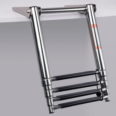 winibo Heavy Duty Boat Telescopic 4 Step Ladder,Stainless Steel Swim ...