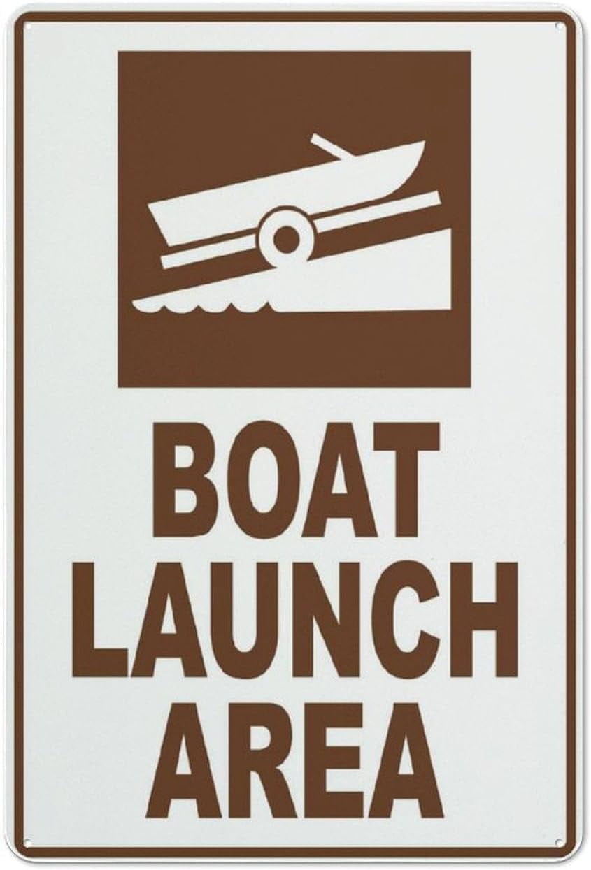 Boat Launch Area Sign Outdoor, Uv Printed Rust Free Aluminum,Yard Sign ...
