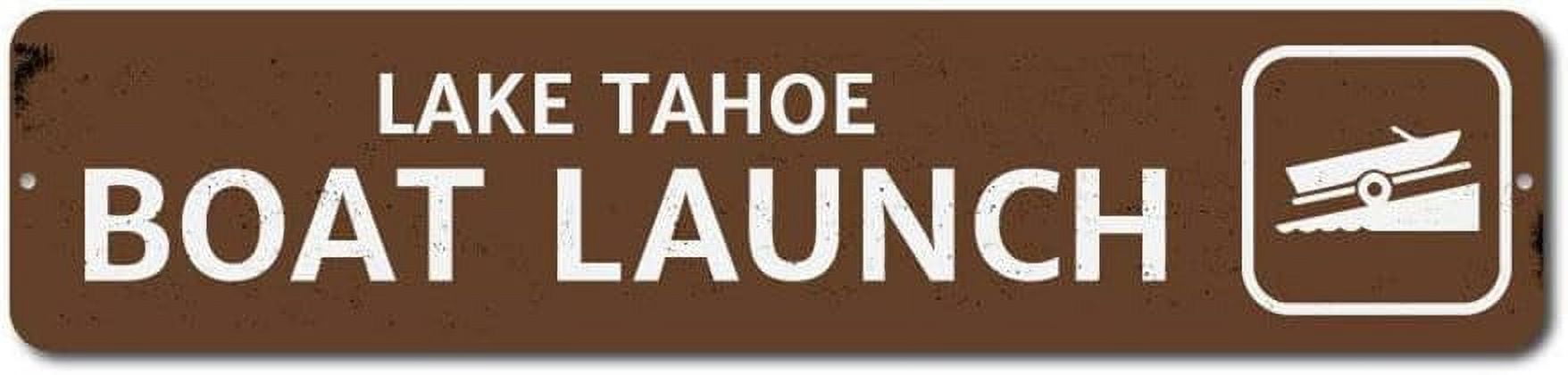 Boat Launch Lake Sign, Custom Lake Location Name Boat Ramp Boating Sign ...