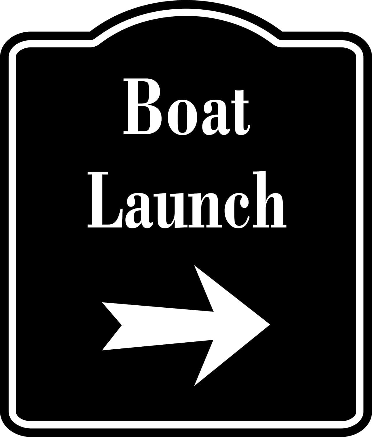 Boat Launch Right Arrow BLACK Aluminum Composite Sign, 20"24" - Walmart.com