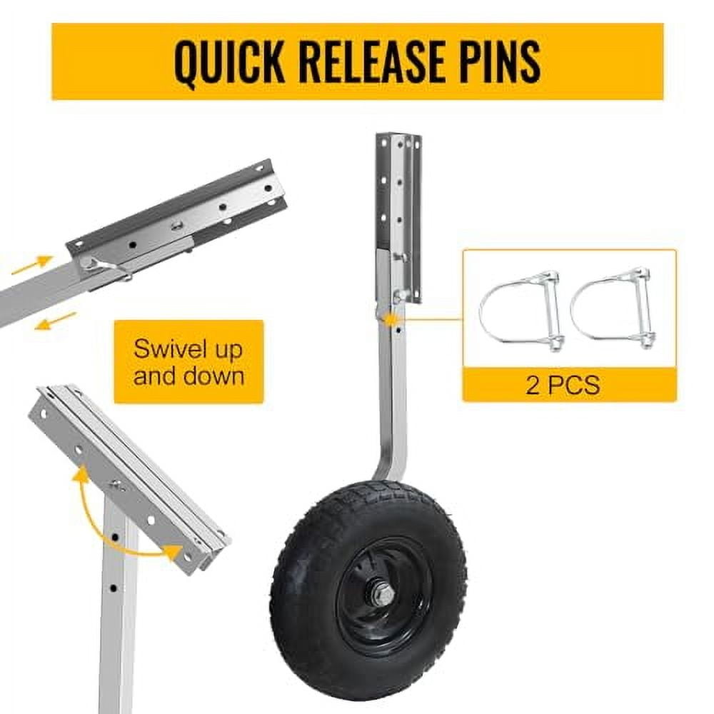 Boat Launching Wheels, 12" Boat Transom Launch Wheel with 500lbs Load ...