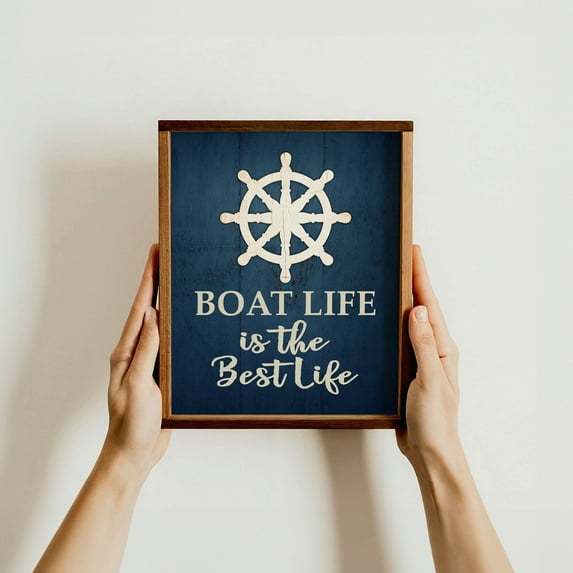 Boat Life Is The Best Life Poster, Nautical Wall Art, Coastal Home ...