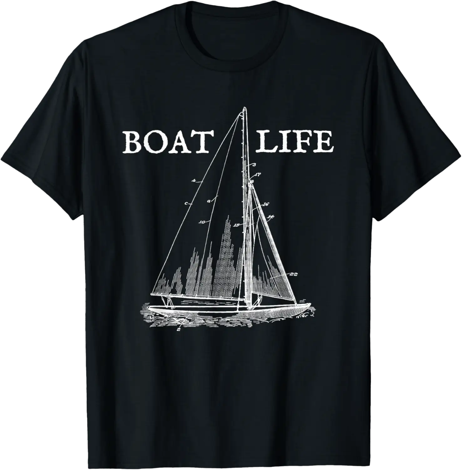 Boat Life Sailing Sailboat Ocean T-Shirt - Walmart.com