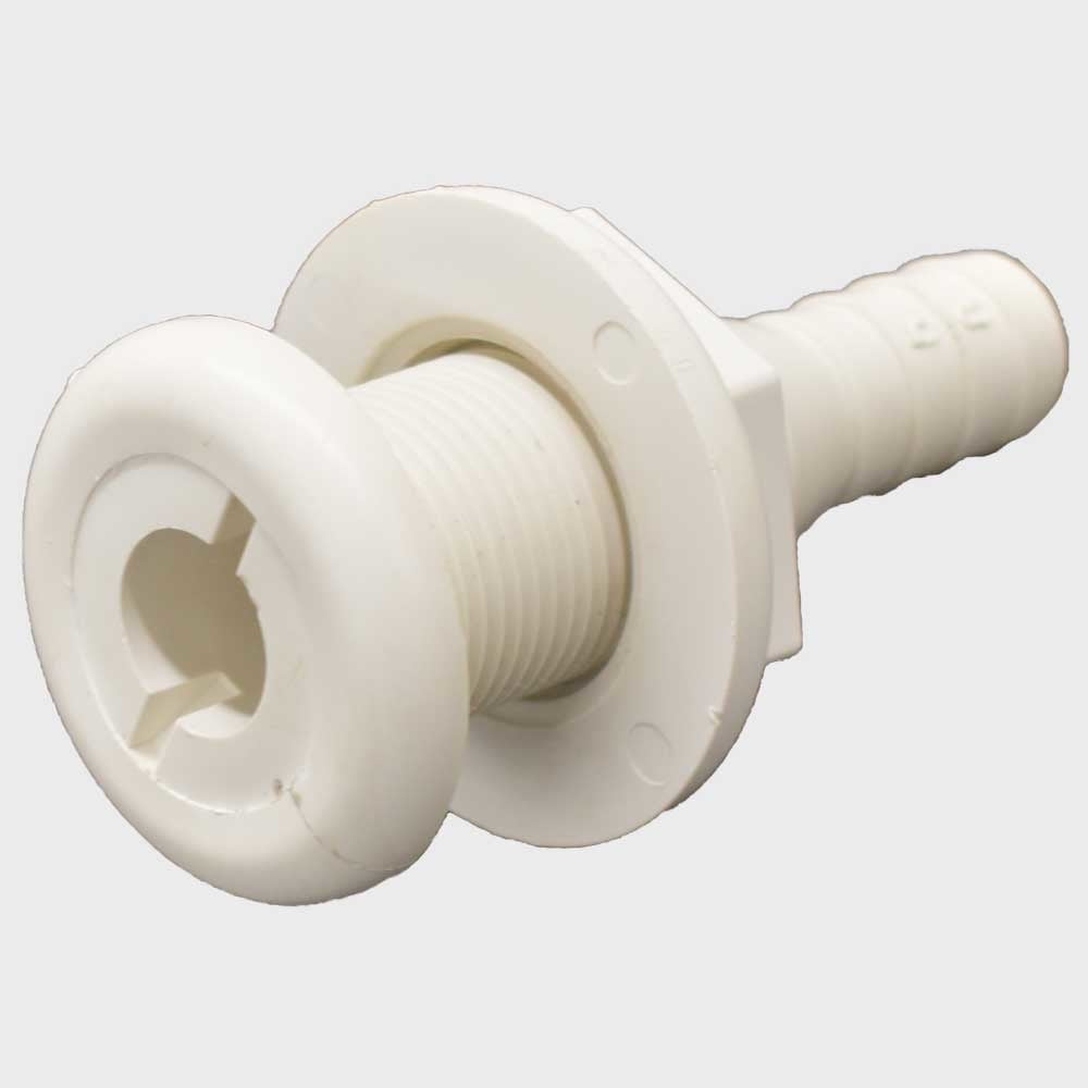 Boat Livewell Thru Hull Fitting | 1 Inch White Plastic - Walmart.com