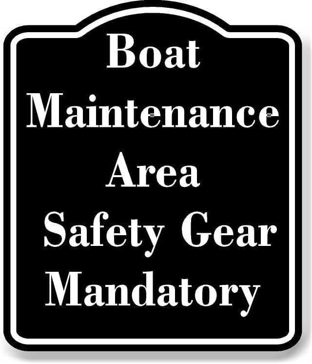 Boat Maintenance Area Safety Gear Mandatory BLACK Aluminum Composite ...