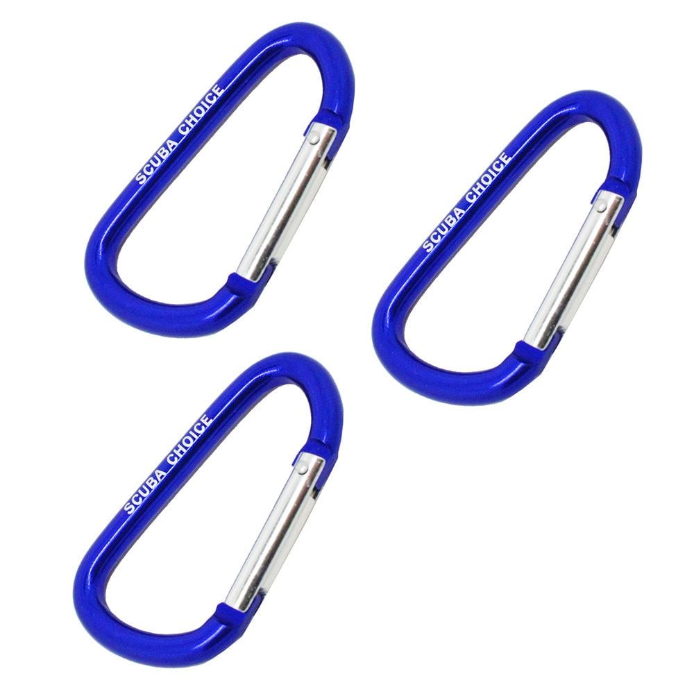 Boat Marine Clip Blue Aluminum Safety Spring Hook Carabiner 8cm, 3pc ...