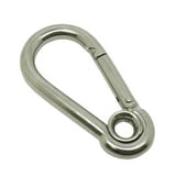 Boat Marine Clip Stainless Steel Safety Spring Hook Carabiner With Rope ...