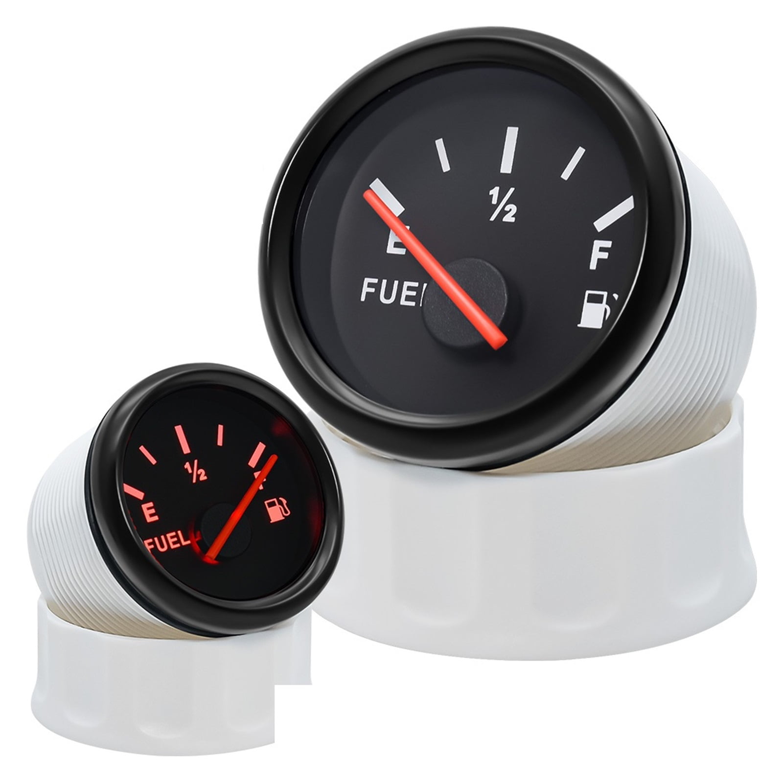 Boat Marine Fuel Level Gauge 52mm Pointer Fuel Level Gauge LED Light ...