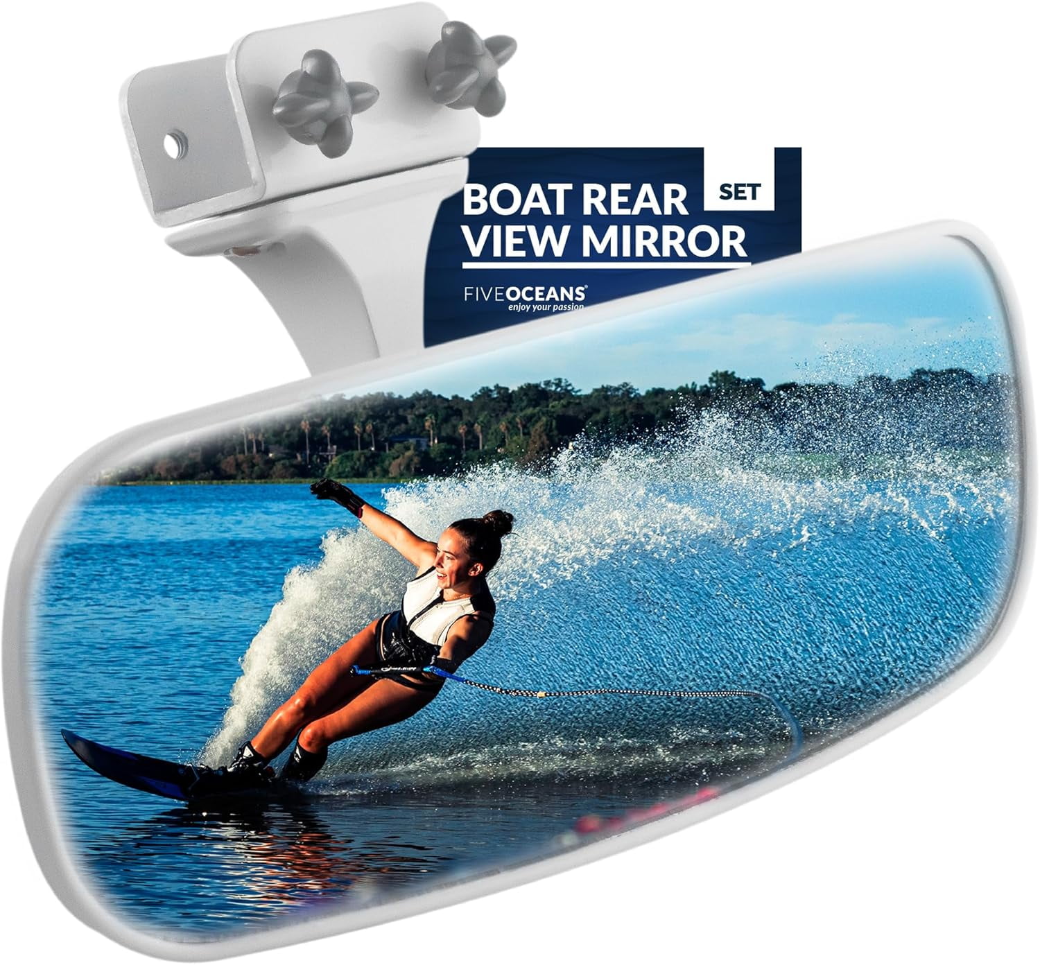 Boat Mirror, Boat Rear View Mirror, Ski Boat Mirror, Clamp-On, Convex ...