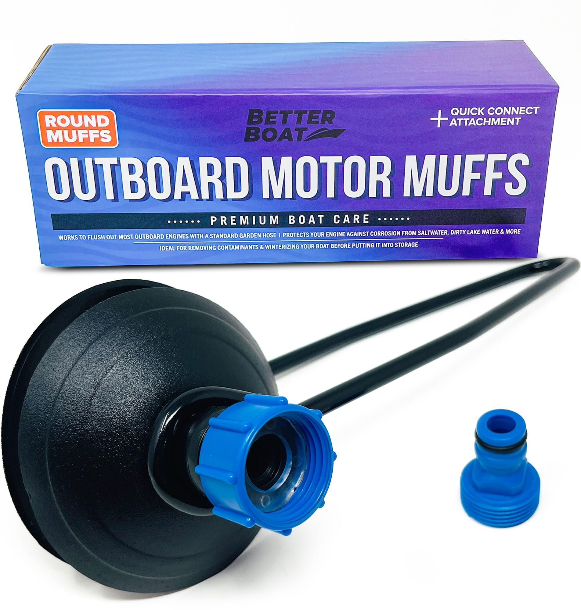 Boat Motor Muffs, Round Muffs, Outboard and Inboard I/O Engine Flush ...