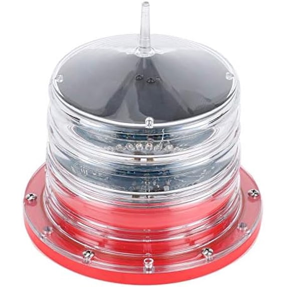 Boat Navigation Lights, Solar Power Beacon Light LED Flashing Floating ...