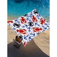 Boat Navy Anchors Sun Shade Sail 8' x 10', Black Crabs Red Lobster ...