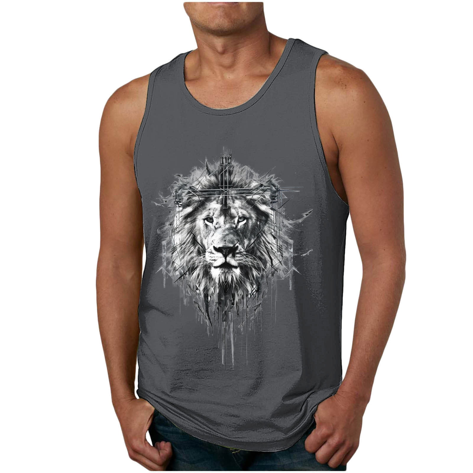 Boat Neck Vests for Man Summer Fall Christian Graphic Sport Athletic ...