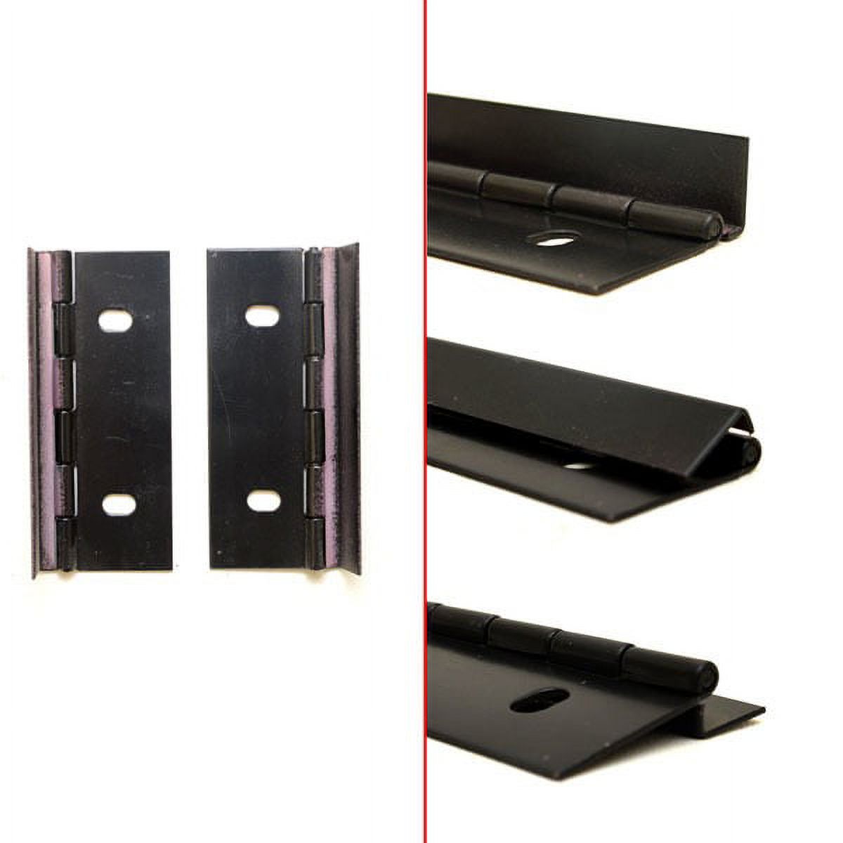 Boat Offset Hinge | Black Aluminum 3 x 1 1/2 x 3/8 Inch (Pair ...