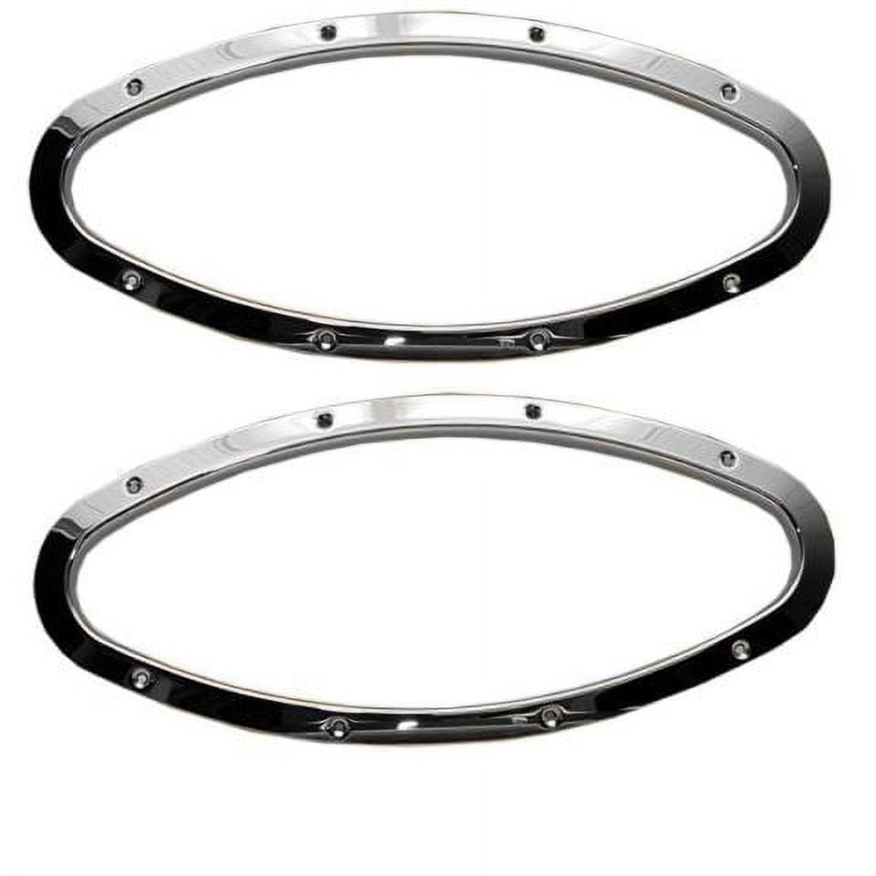 Boat Port Window Trim Rings | 18 1/8 x 8 1/4 Inch Stainless (Pair ...