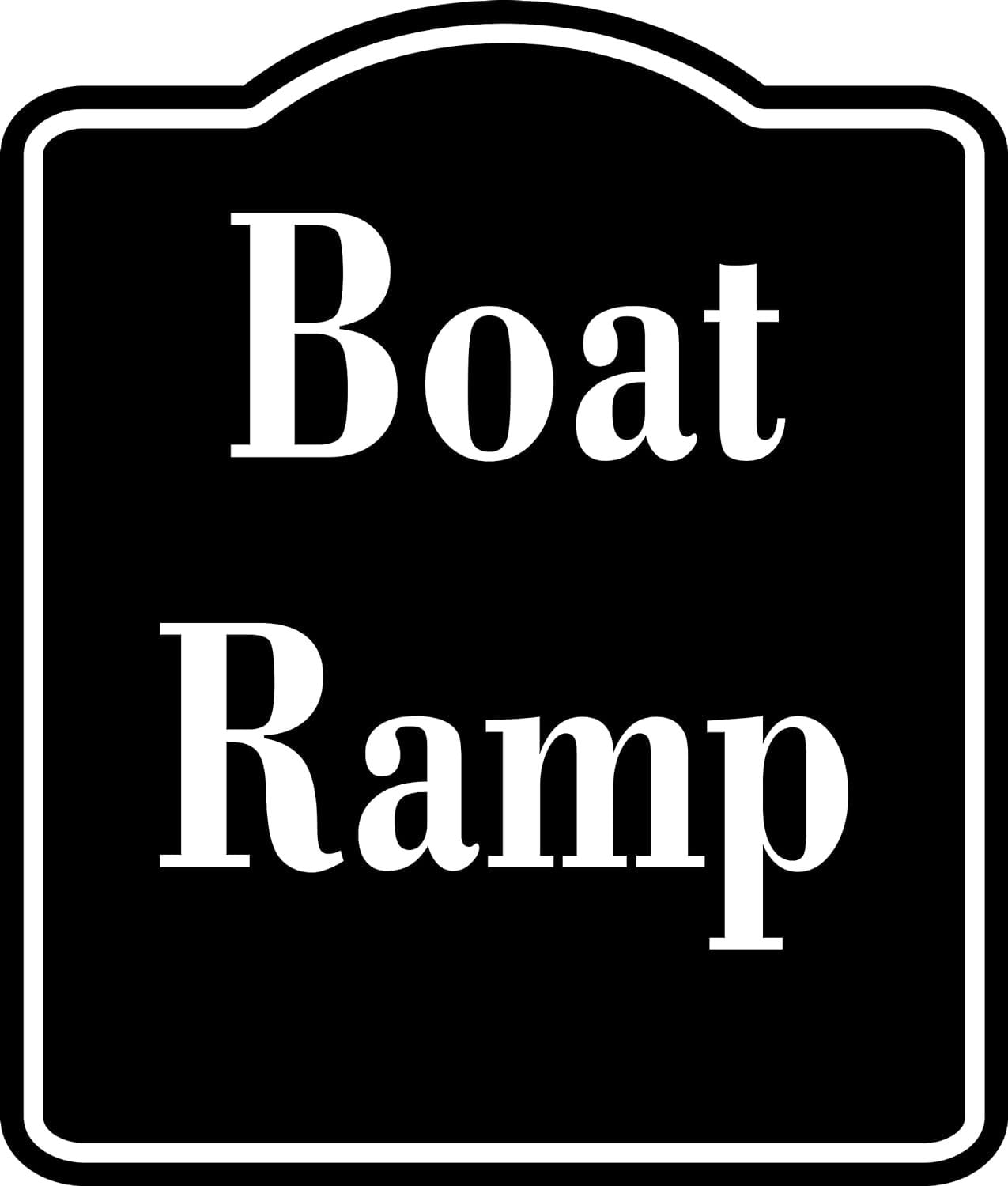 Boat Ramp BLACK Aluminum Composite Sign, 20"x24" - Walmart.com