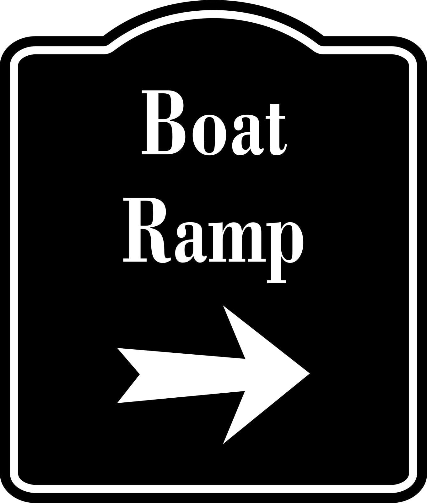 Boat Ramp Right Arrow BLACK Aluminum Composite Sign, 15"x18" - Walmart.com