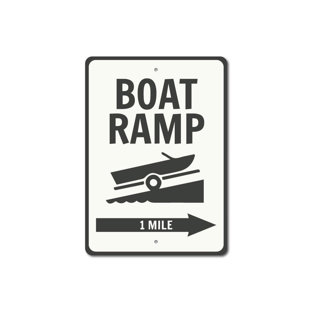 Boat Ramp Sign, Boat Ramp Arrow Sign, Boat Ramp Decor, Boat Owner Sign ...