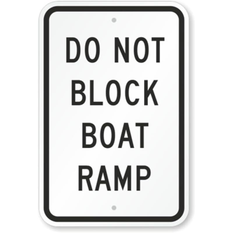 Boat Ramp Weatherproof Metal Aluminum Sign Size: 16 x 12 Inch - Walmart.com