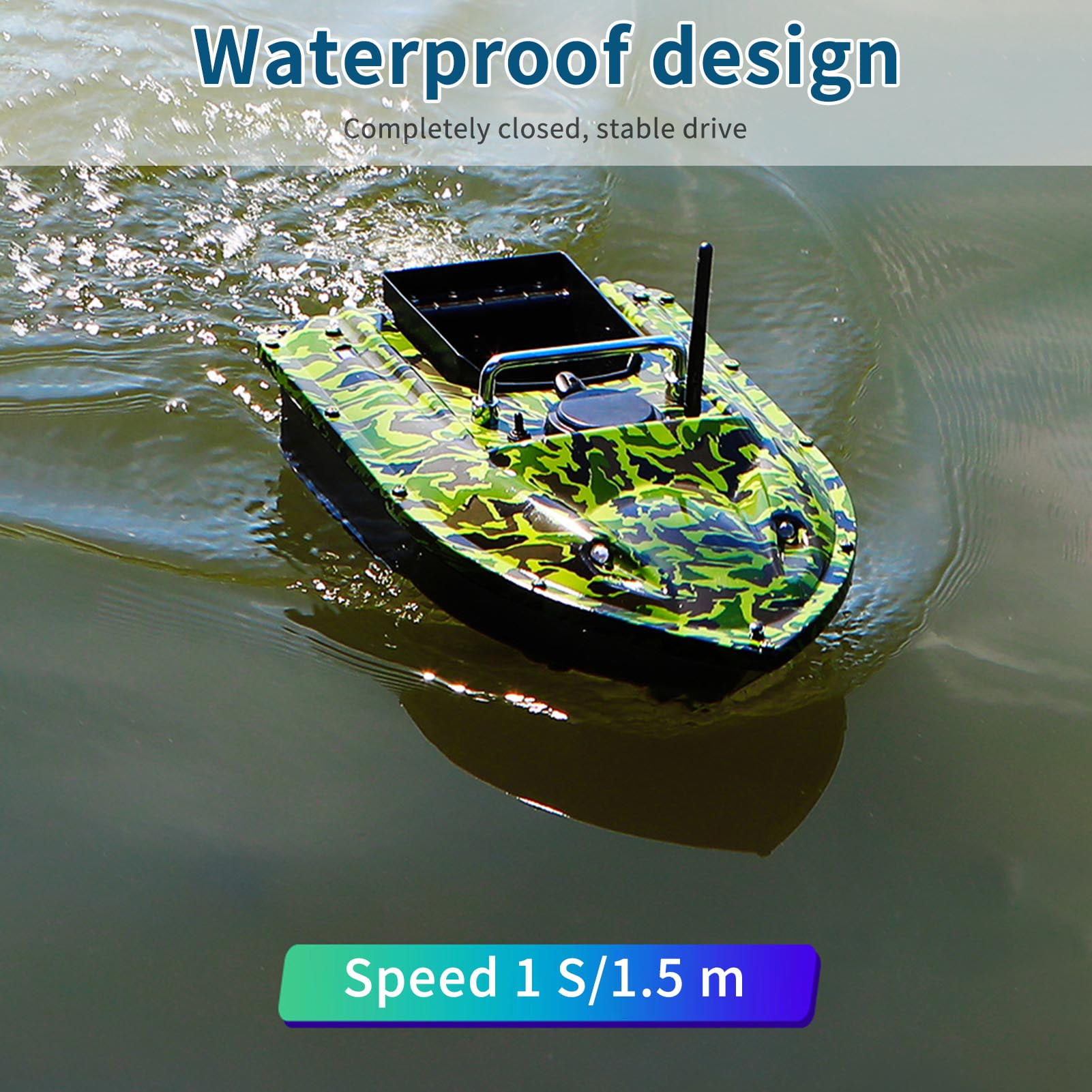 Boat Remote Control Bait Boat For Fishing GPS Boat 500 Meters Range ...