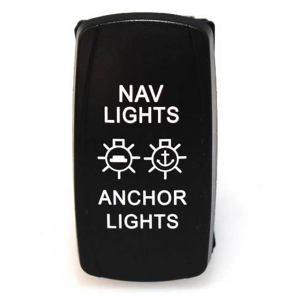 Boat Nav/Anc Lights Rocker Switch | On/Off/On 12VDC 20A 7 Spade ...