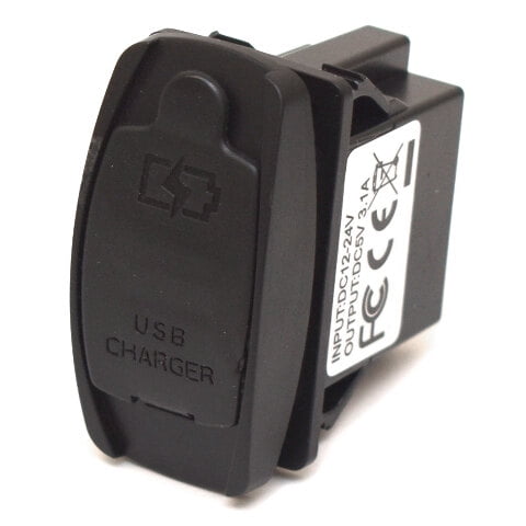 Boat Rocker Switch USB Ports | 5V 3.1A 2 Spade w/ Rubber Cover ...