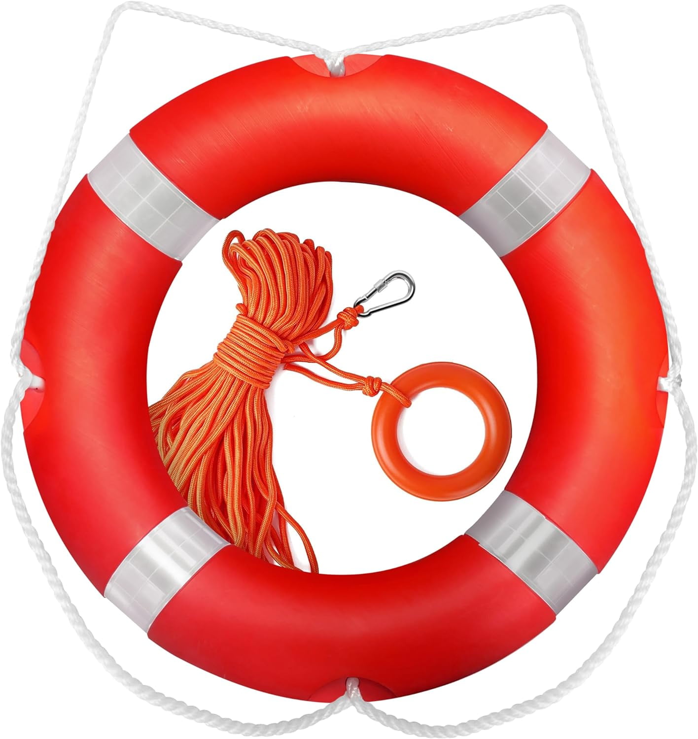 Boat Safety Throw Rings - Life Buoy Ring with Water Floating Lifesaving Rope - Compiled with ...