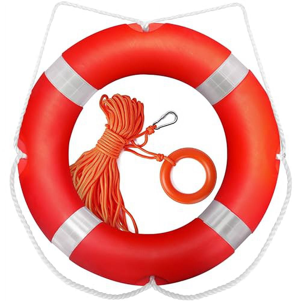Boat Safety Throw Rings - Life Buoy Ring with Water Floating Lifesaving Rope - Compiled with ...