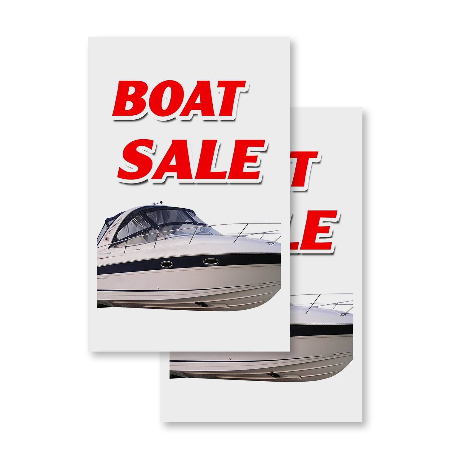 Boat Sale (2-PACK) 24" x 36" Vinyl Decals | Sign Insert Peel & Stick ...