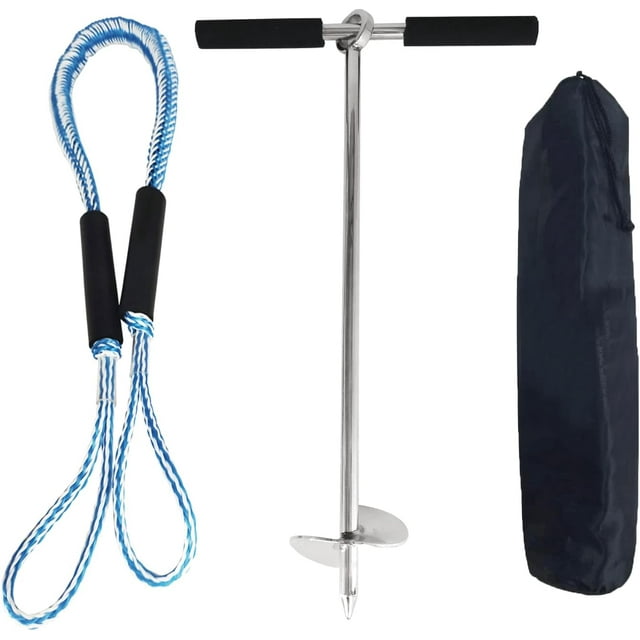Boat Sand Anchor Kit Marine Stainless Steel 316 with Bungee Dock Line ...