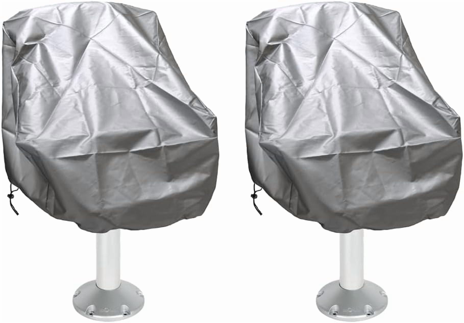 Boat Seat Cover 2 Pack Waterproof Captain Chair Helm Seat Protective ...
