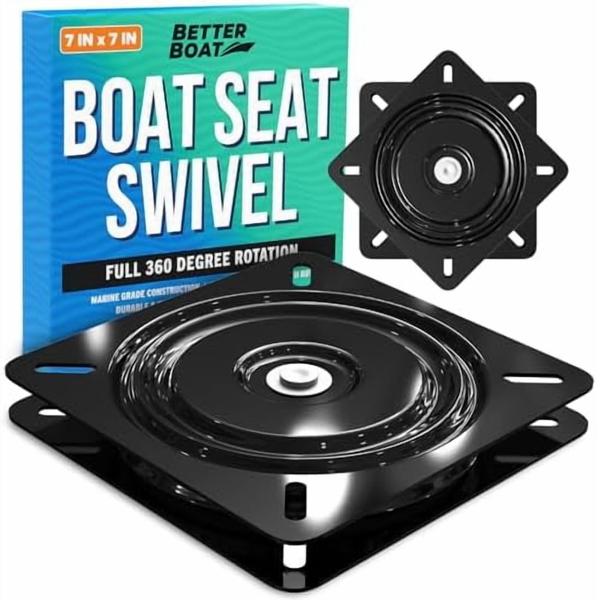 Boat Seat Swivel Base, Replacement Mount for Bass or Jon Boats, Van ...