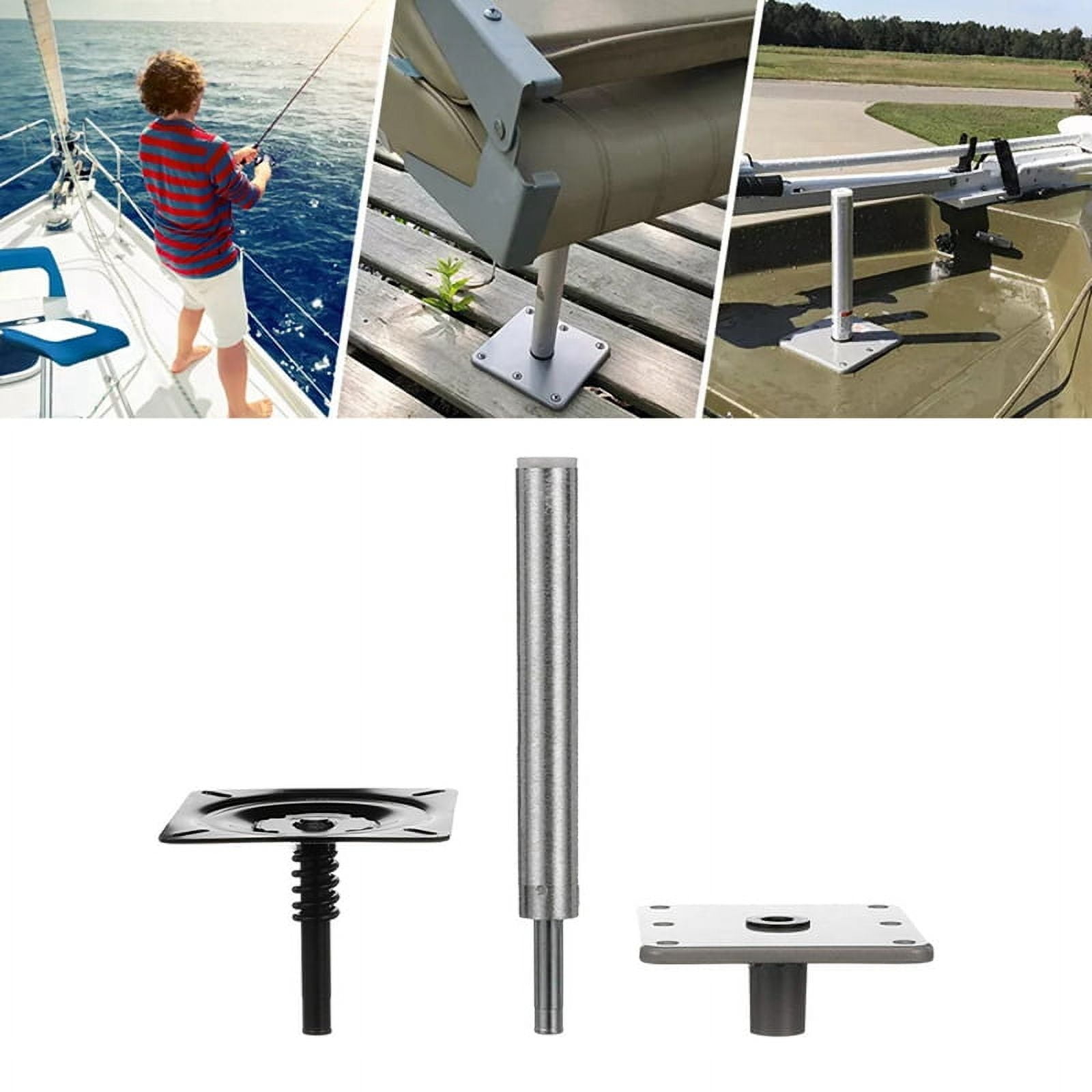 Boat Seat, Swivel-Eze 3 PC Pedestal Set, 11Inch Galvanized 3/4Inch Base ...