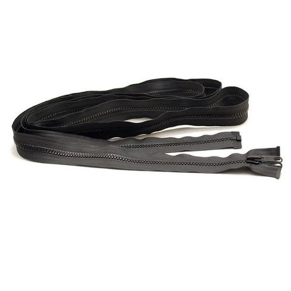 Boat Separating Double Side Zipper | 120 Inch 8mm Duo Zip Black ...