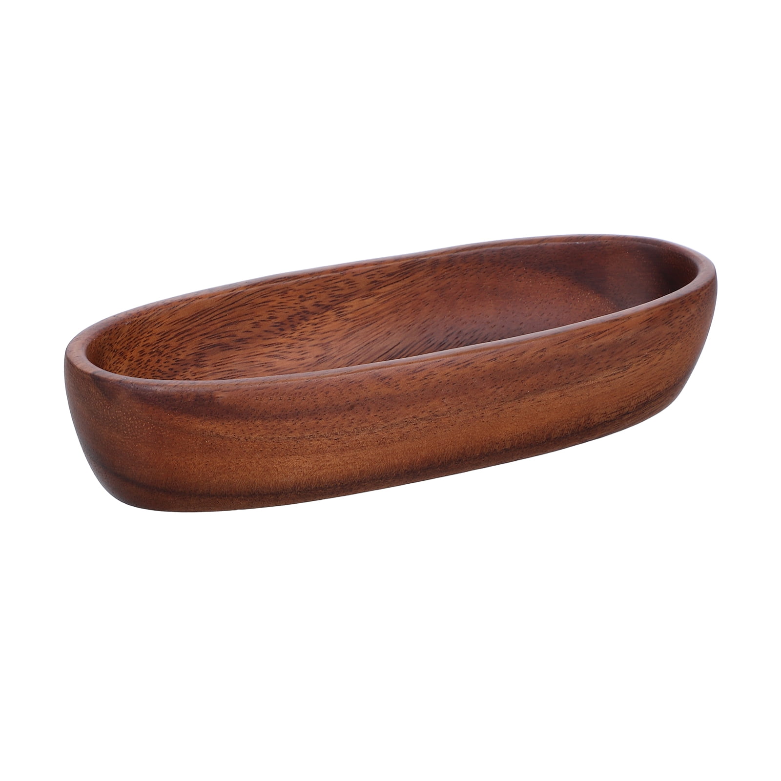 Boat Serving Tray Boat Shape Plate Wood Snack Bowl Oval Wood Snack Tray ...