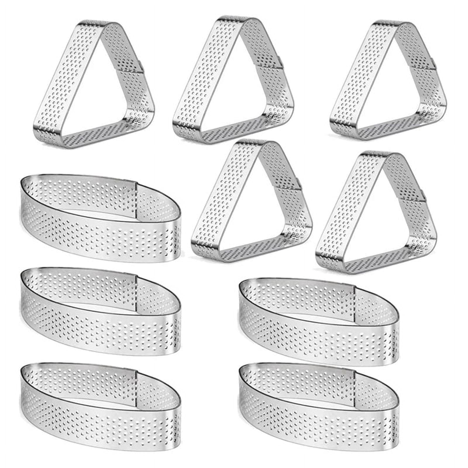 Boat Shape & Triple-Cornered Stainless Steel Tart Ring Tower Cake Mould ...