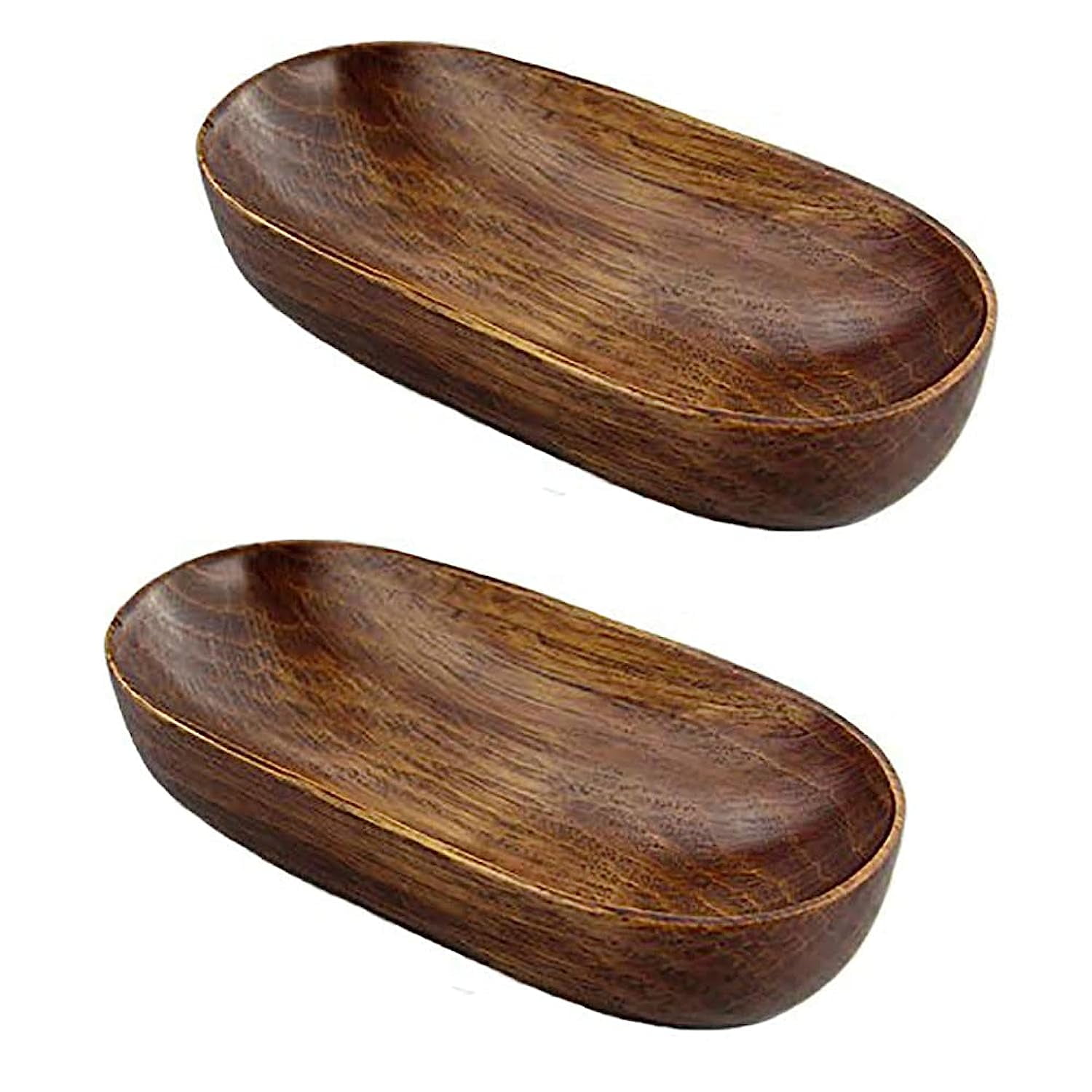 Boat Shape Wooden Towel Tray Small Salad Bowls Fruit Dishes Catchall ...