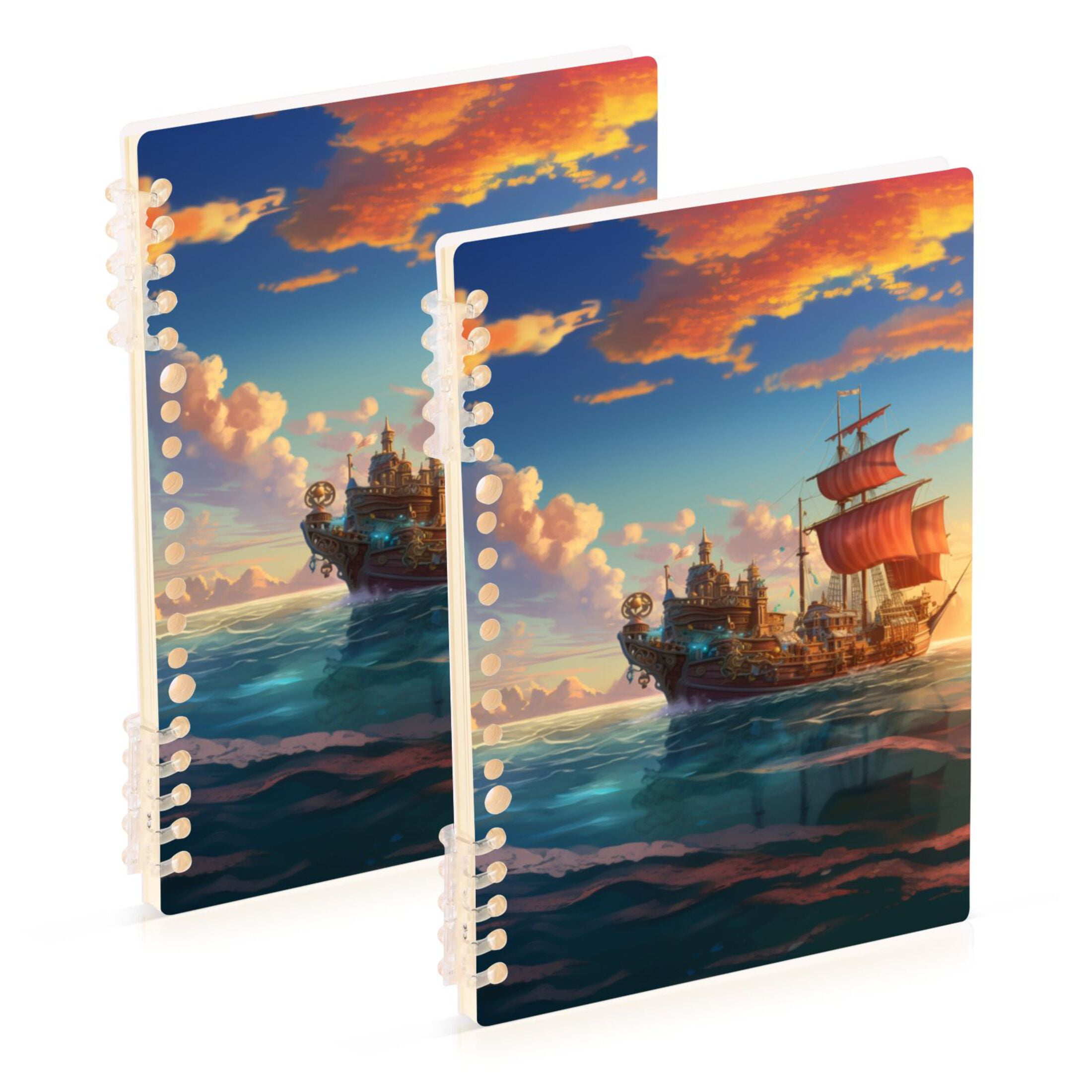 Boat Ship Sea Ring Binder Notebook Journey Note Diary College Ruled ...