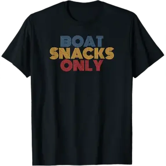 Boat Snacks Only Lake Life Vibes Retro T-Shirt - Walmart.com